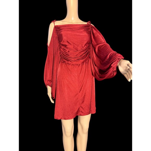 Joy Stevens California | Dresses | Vtg Joy Stevens Drape Dress Red ...